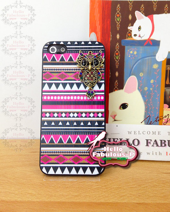 Owl Phone Case Geometric Iphone 5 Case Plastic Cell Phone Case Cover ...